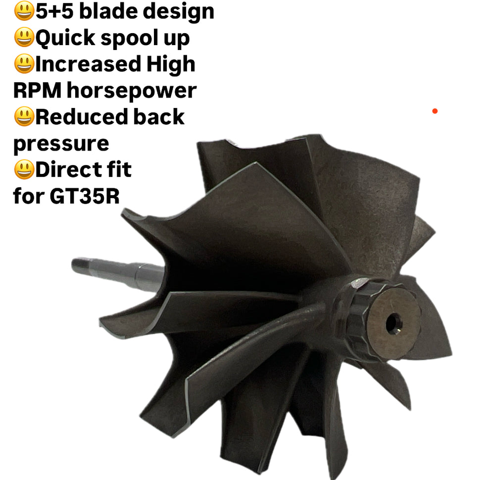 GT35R GTX35R D5 5+5 turbine wheel shaft upgrade – Turbo Lab of America